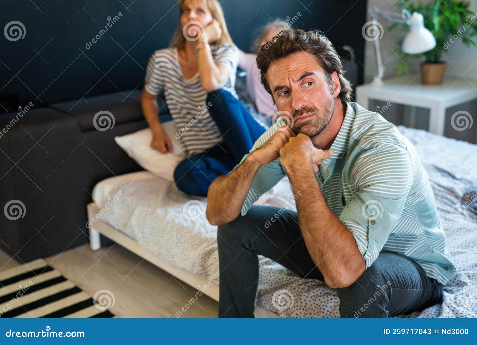 Stressed Couple Arguing and Having Marriage Problems. People Argument ...