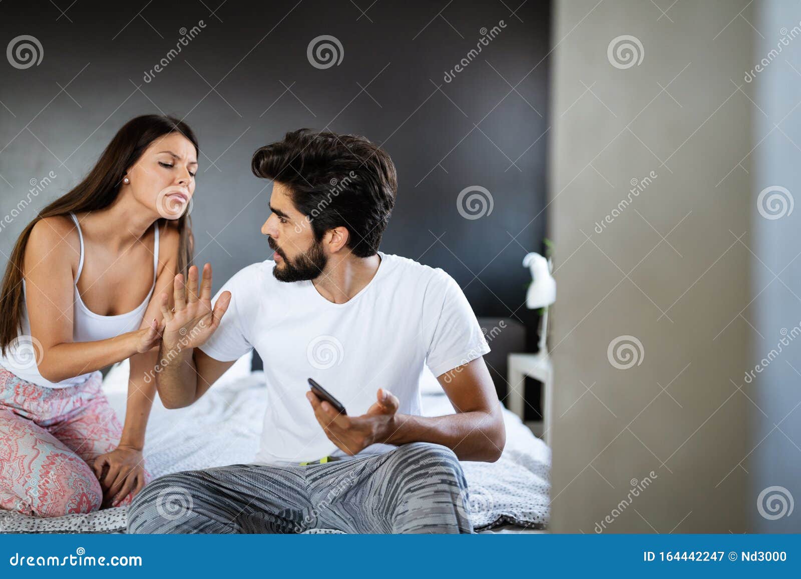 Stressed Couple Arguing And Having Marriage Problems Stock Image