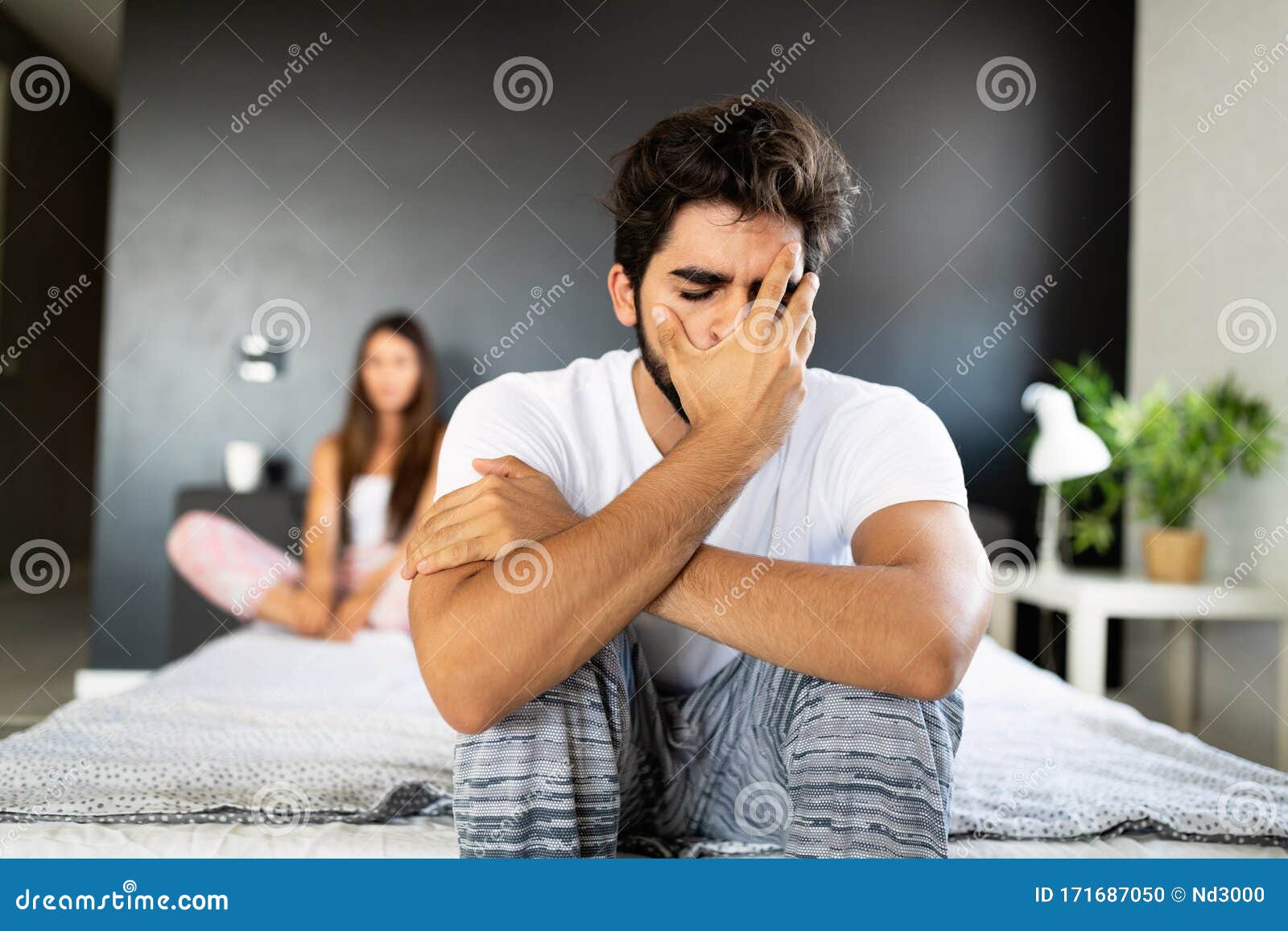 Stressed Couple Arguing and Having Marriage Problems Stock Photo ...