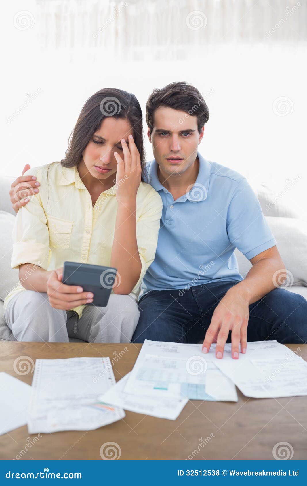 Stressed Couple Doing Their Accounts Stock Photo - Image of credit ...