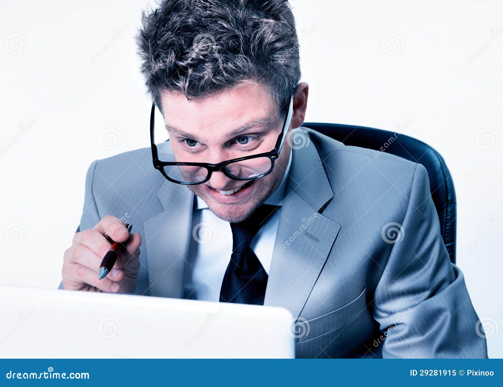 Stressed Crazy Manager at Work Stock Image - Image of attractive ...