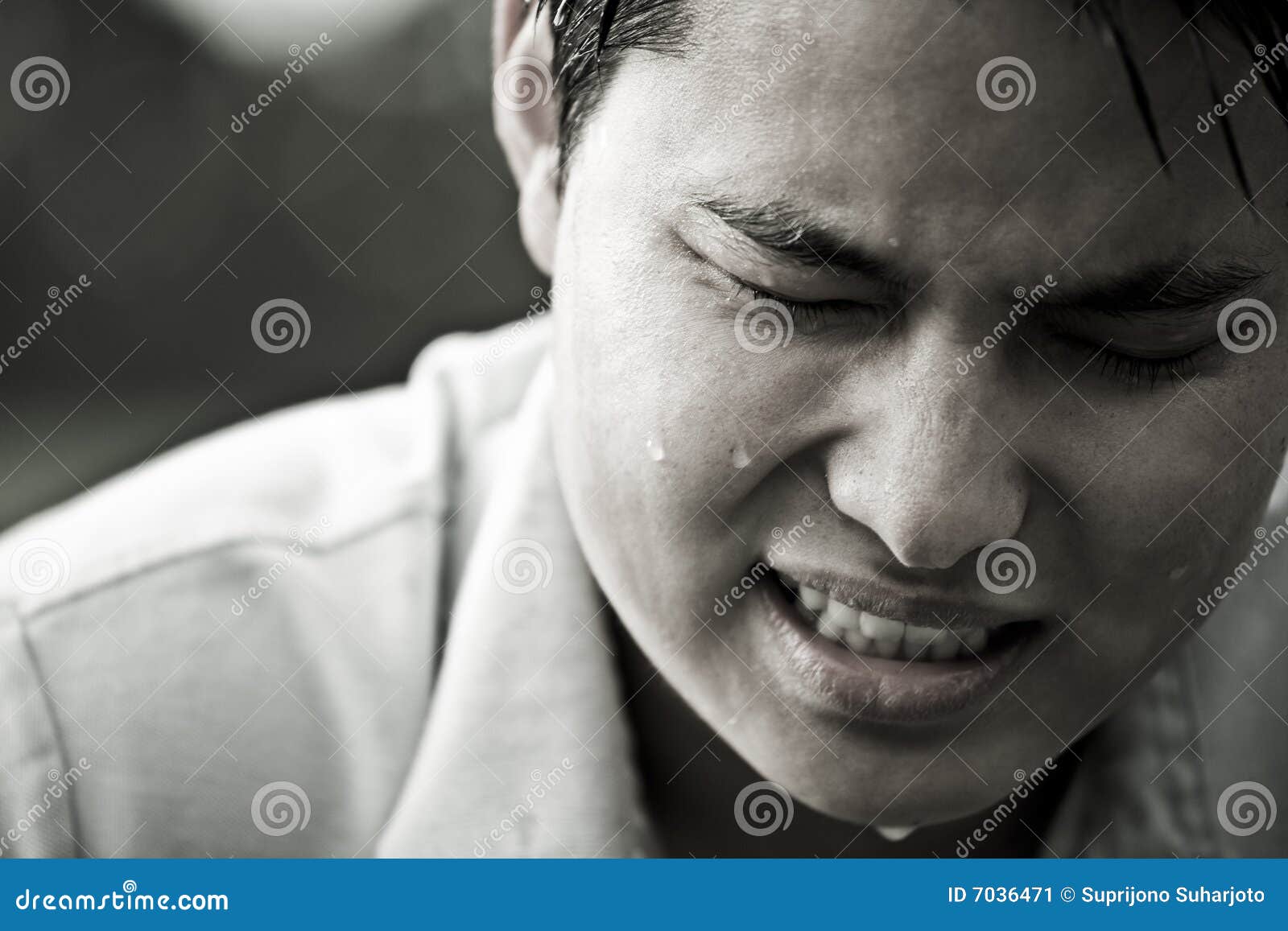 Stressed and Depressed Asian Male Stock Image - Image of alone, adult ...