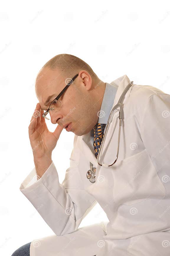 Stressed Doctor stock photo. Image of medic, stress, worried - 19002624