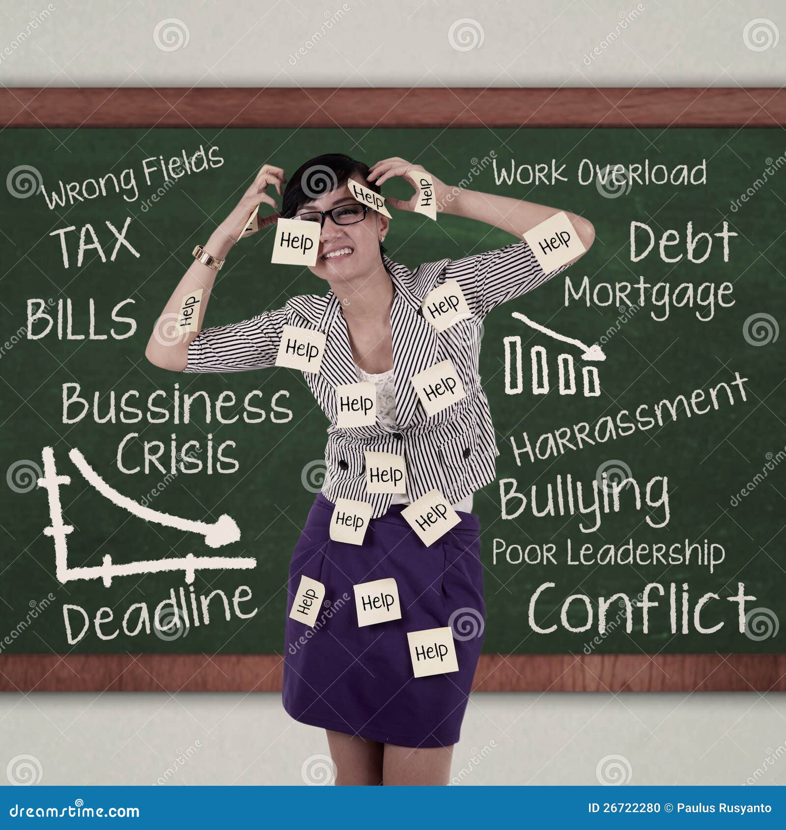 Stressed employee stock photo. Image of businesswoman - 26722280