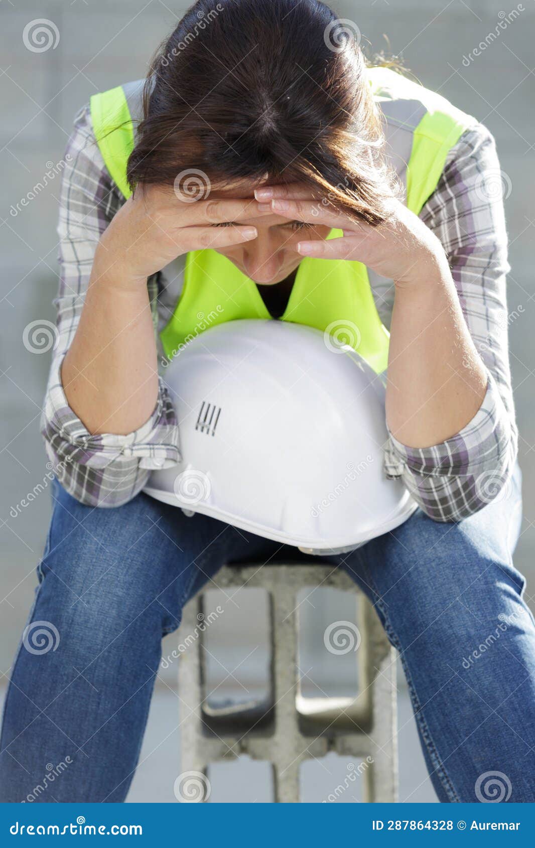 Stressed Engineer Construction Worker Stock Photo - Image of open ...