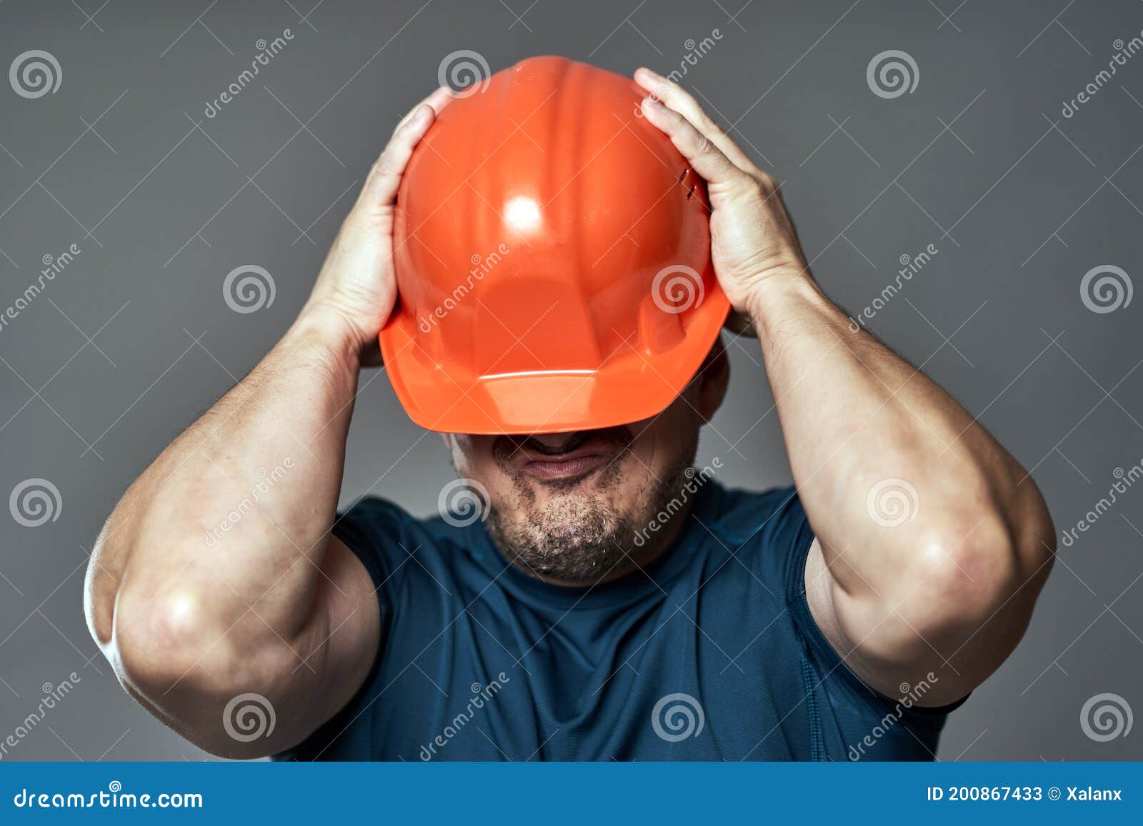 Extremely Stressed And Desperated Teenage Boy In Front Of A Computer ...