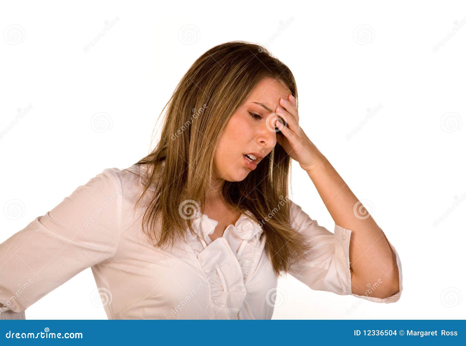 Stressed Female stock photo. Image of overwhelmed, stressed - 12336504