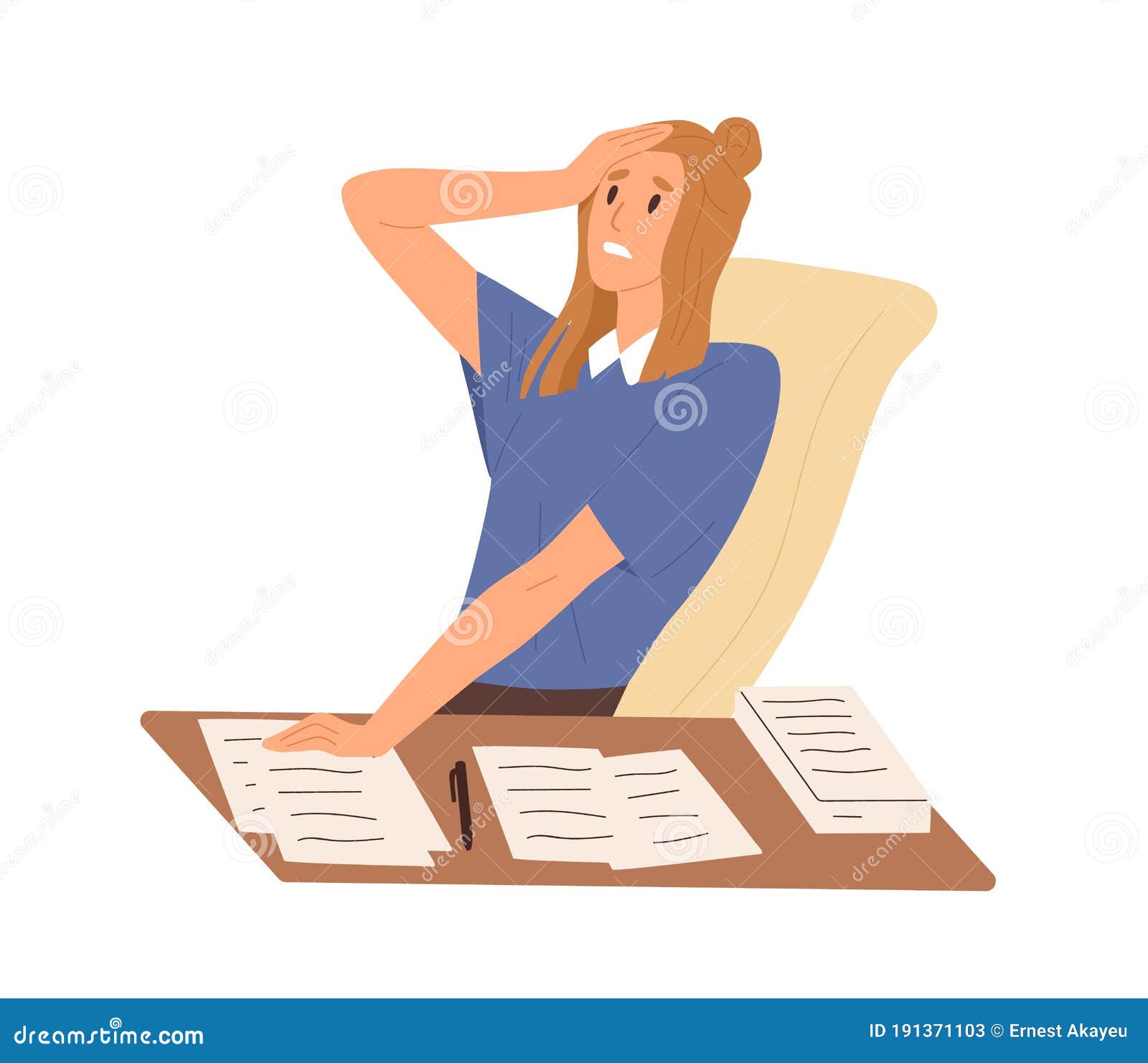 Frustrated Woman Vector Character Illustration
