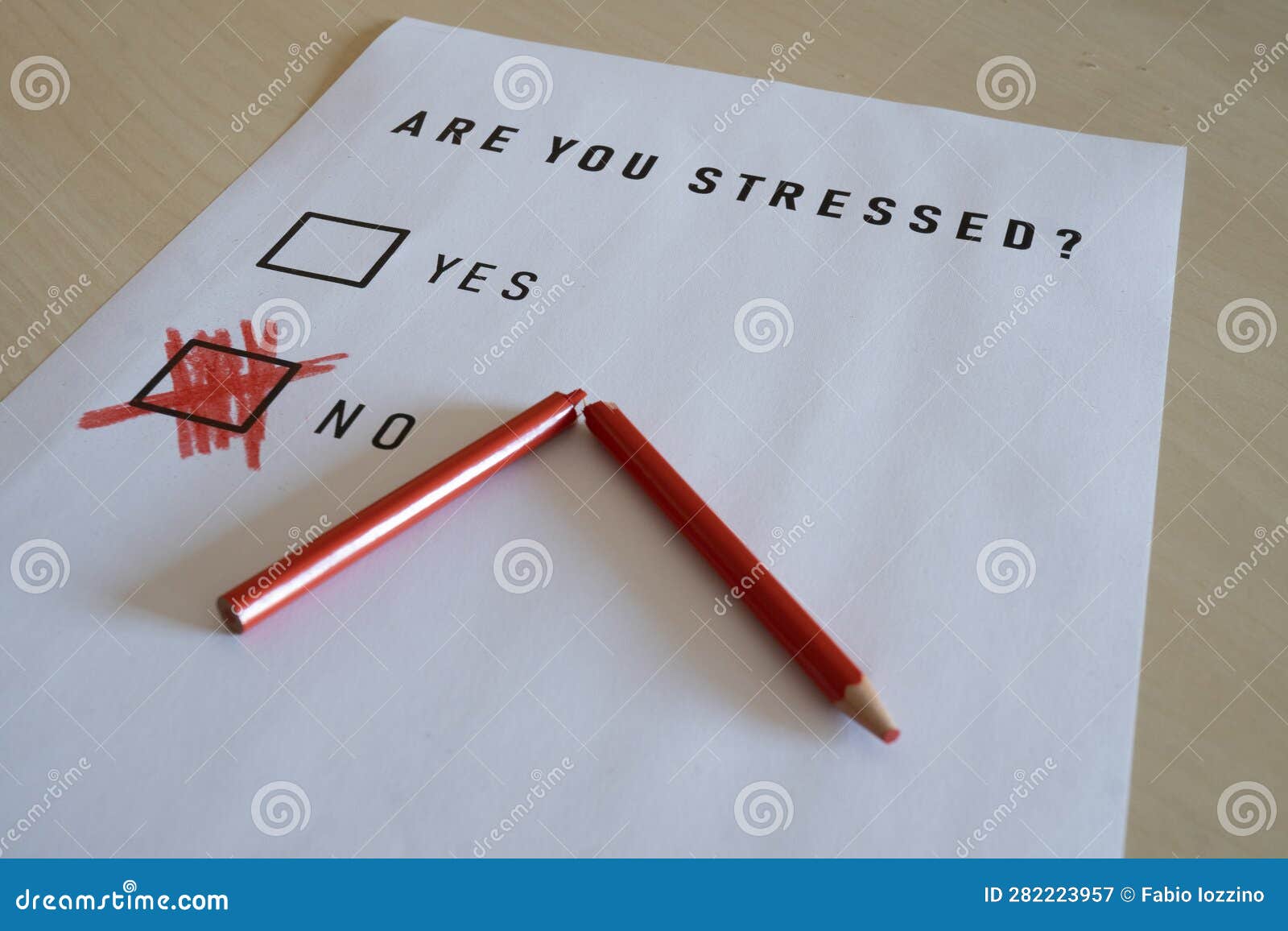 Stressed Guy Concept: Say You are Not Stressed but Lie. Stock Image ...
