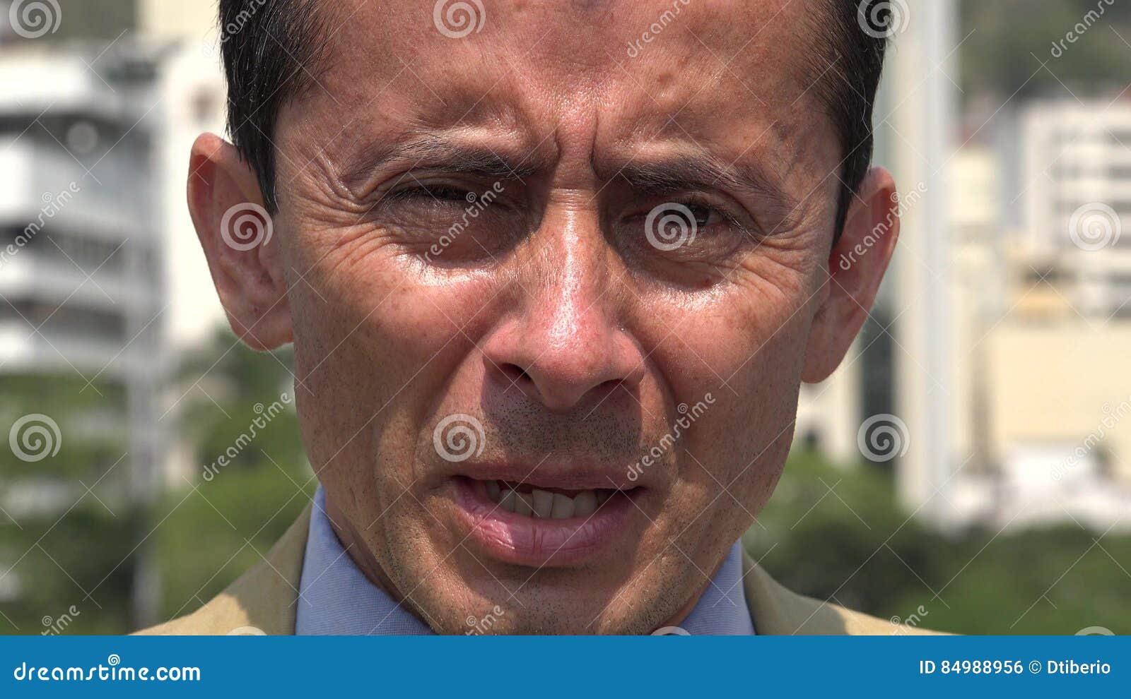 Stressed Hispanic Man stock photo. Image of stress, person - 84988956