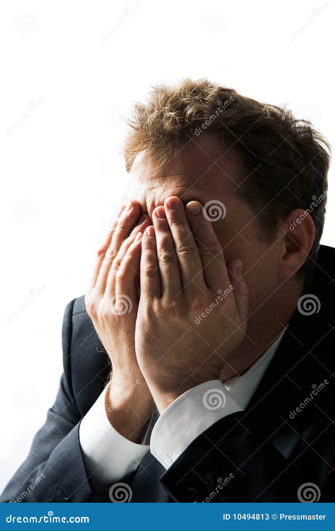 Stressed man stock image. Image of jobless, crisis, businessman - 10494813