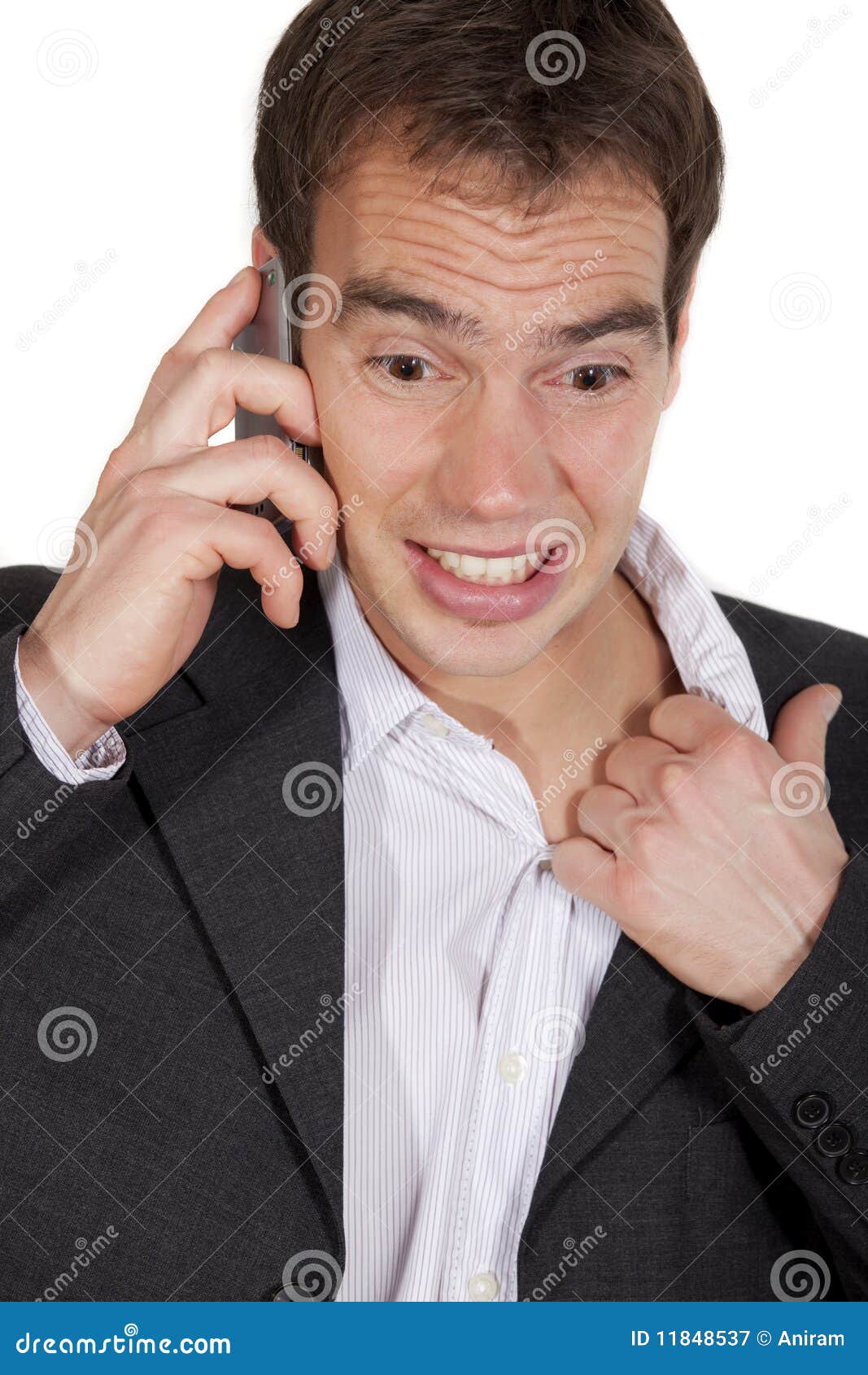 Stressed man stock image. Image of anger, male, message - 11848537