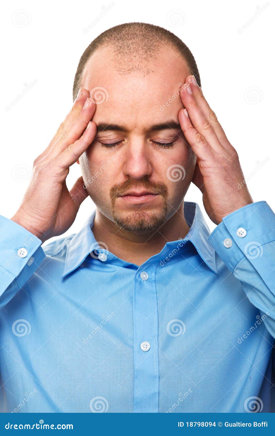Stressed man stock photo. Image of white, eyes, face - 18798094