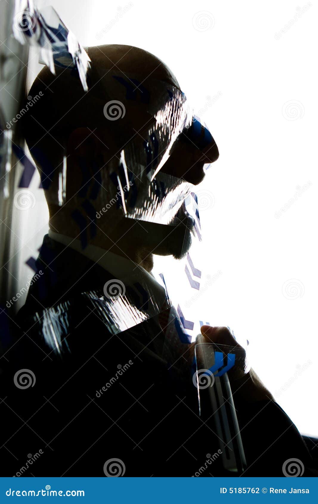 Stressed man stock photo. Image of profiled, silhouette - 5185762