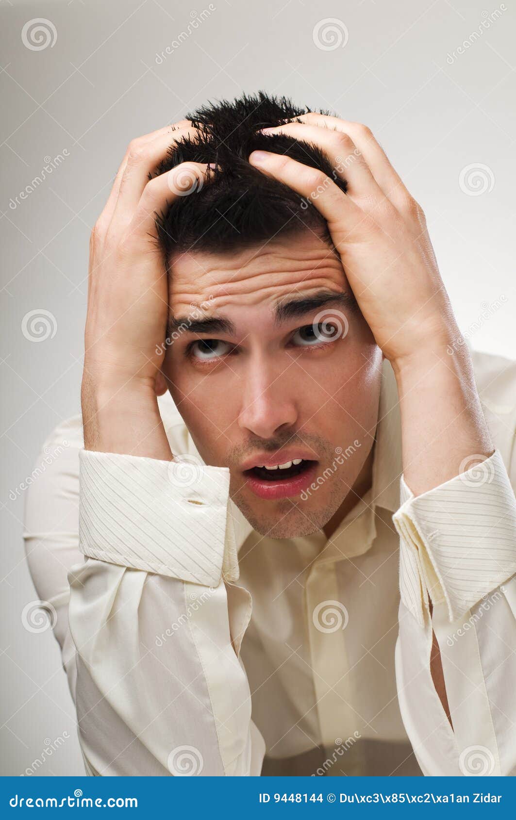Stressed man stock photo. Image of depression, environment - 9448144
