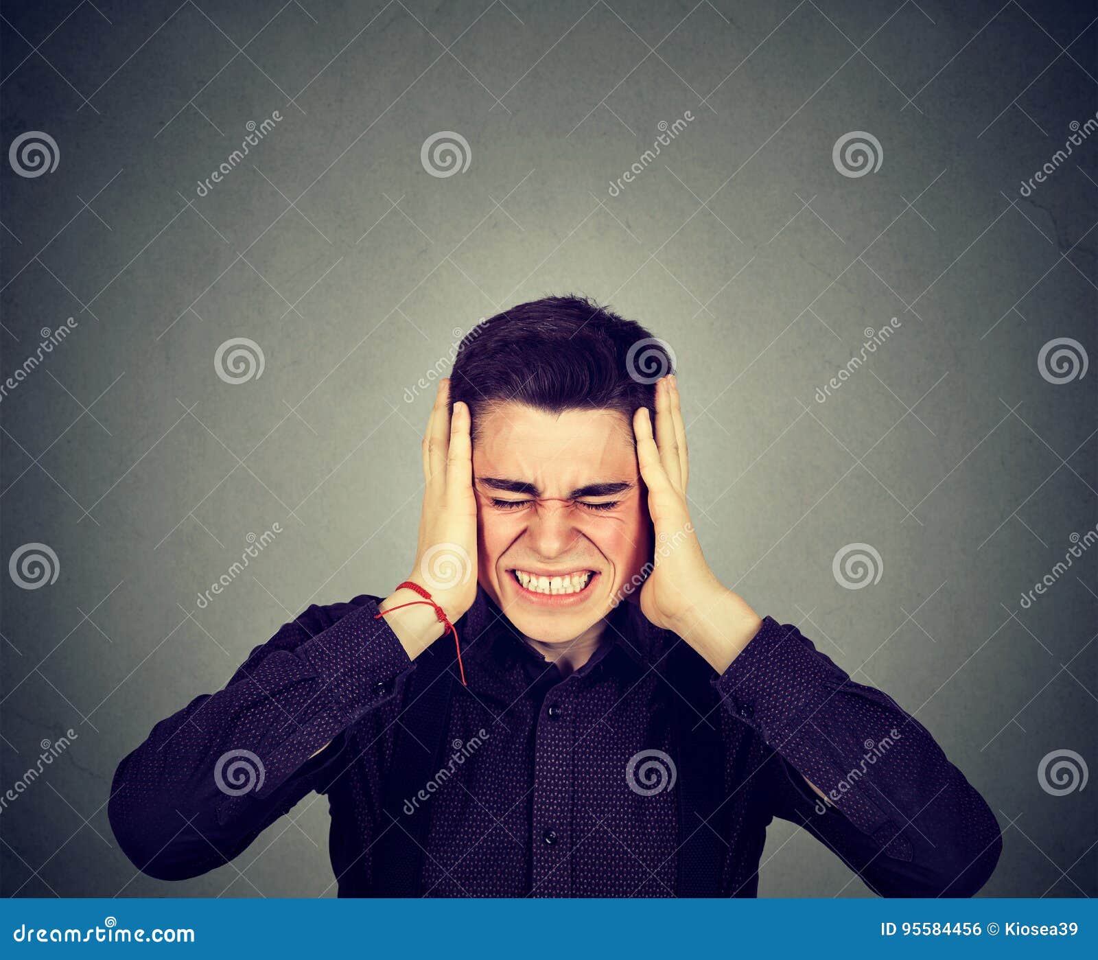 Stressed Man Frustrated. Negative Human Emotions Stock Photo - Image of ...