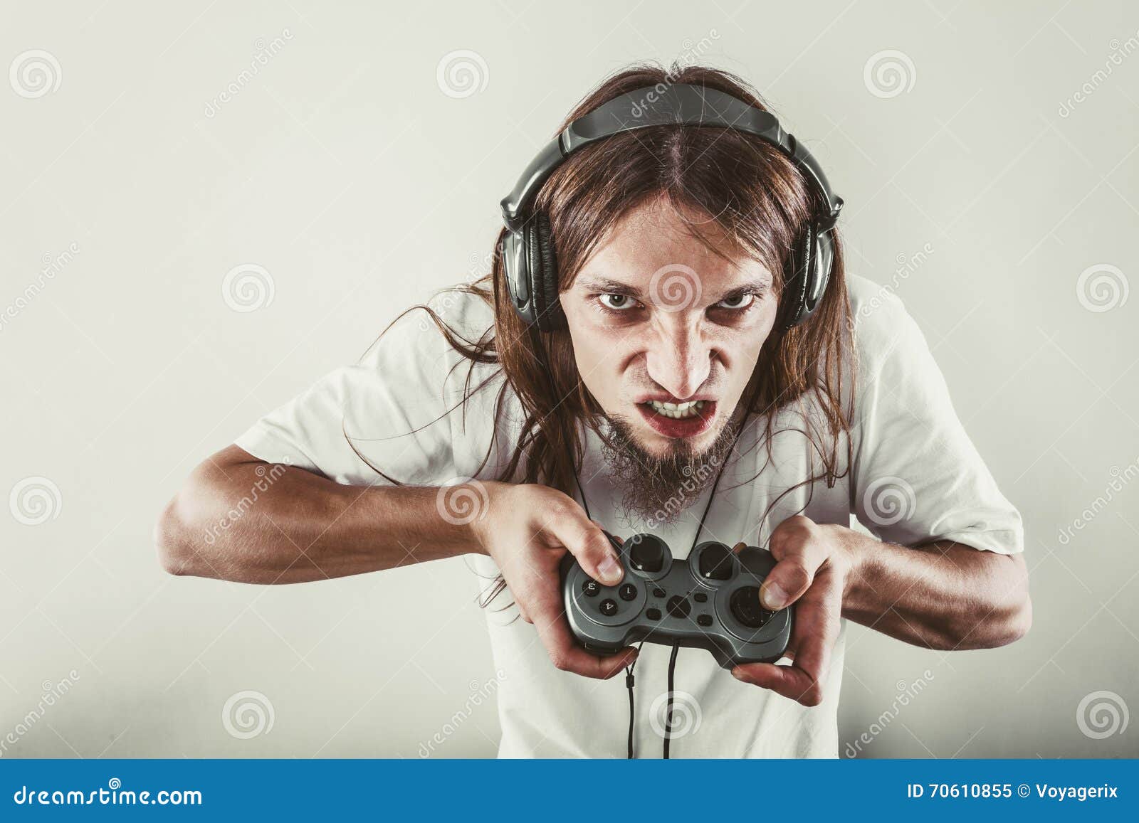 Stressed Man Playing on Pad Stock Image - Image of gaming, games: 70610855