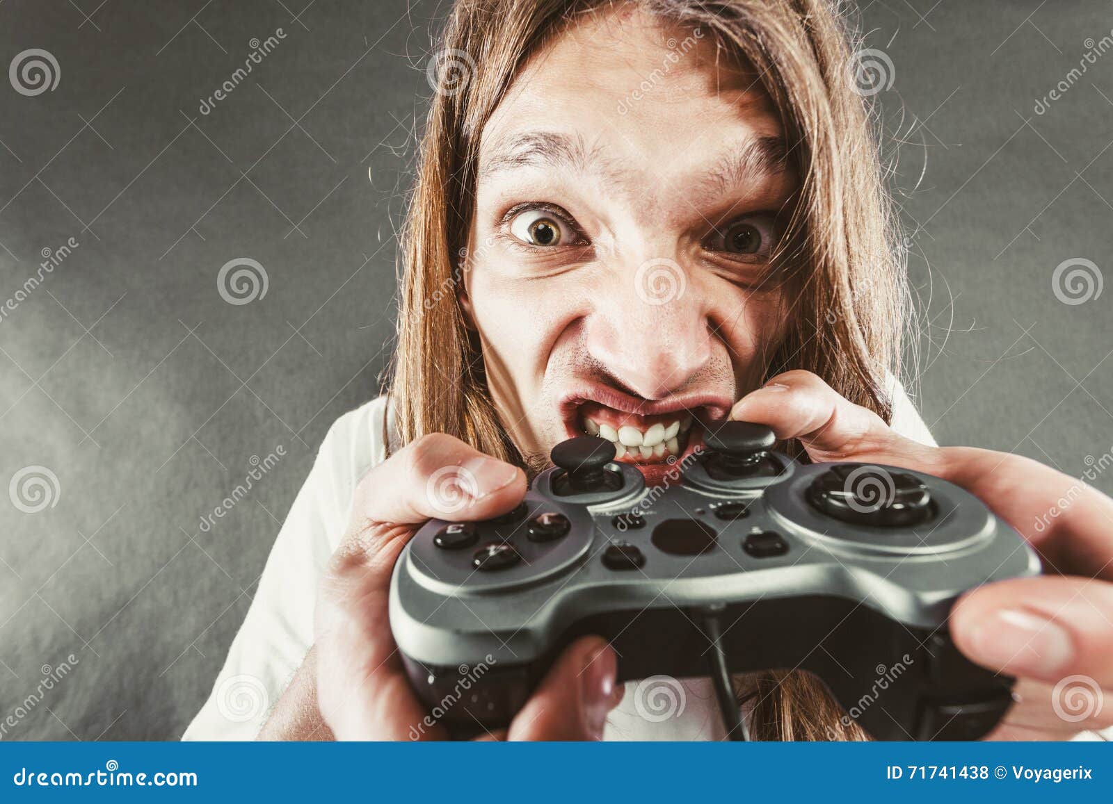 Stressed Man Playing on Pad Stock Photo - Image of depressed ...