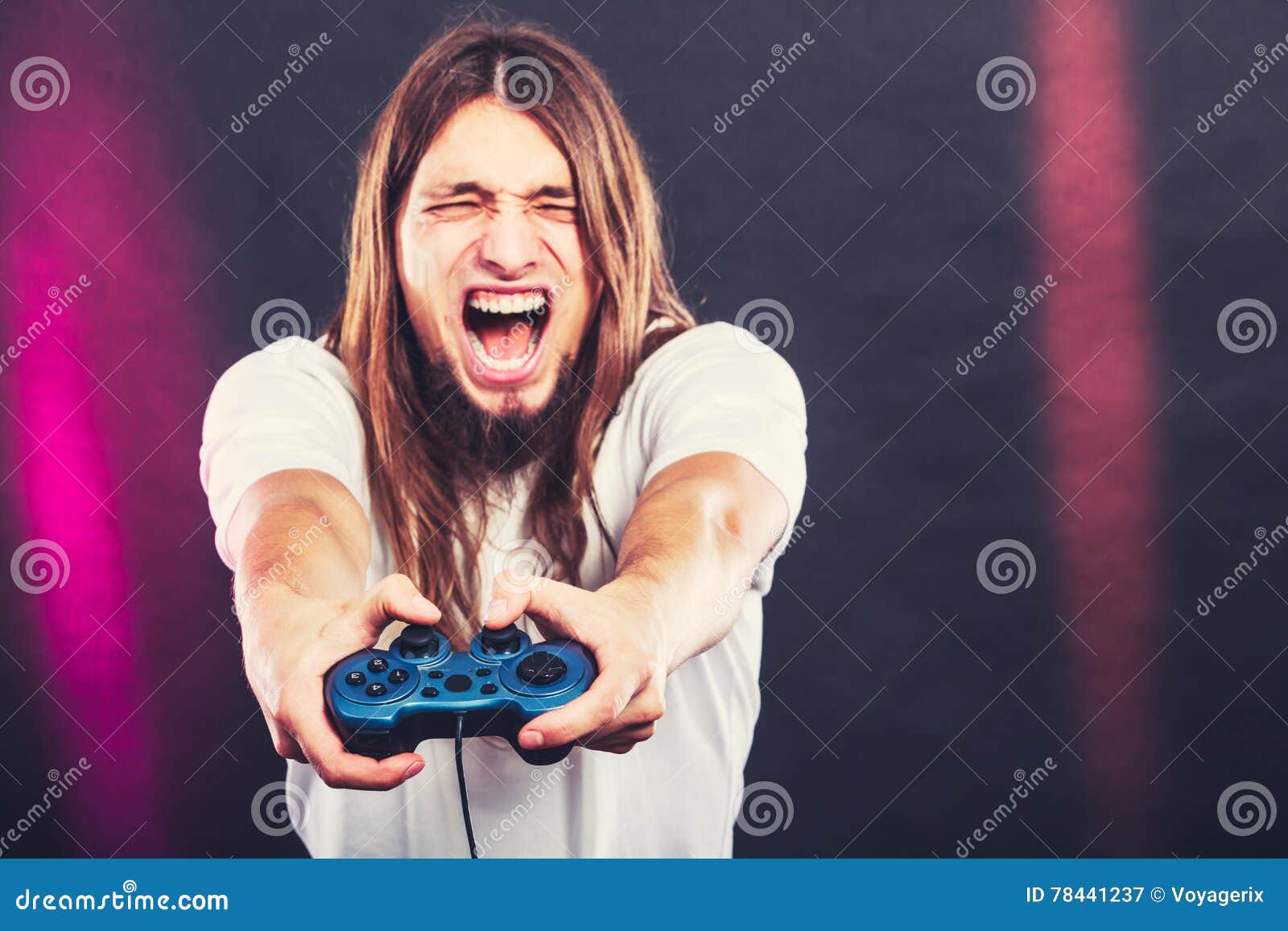 Stressed Man Playing on Pad Stock Image - Image of games, addiction ...