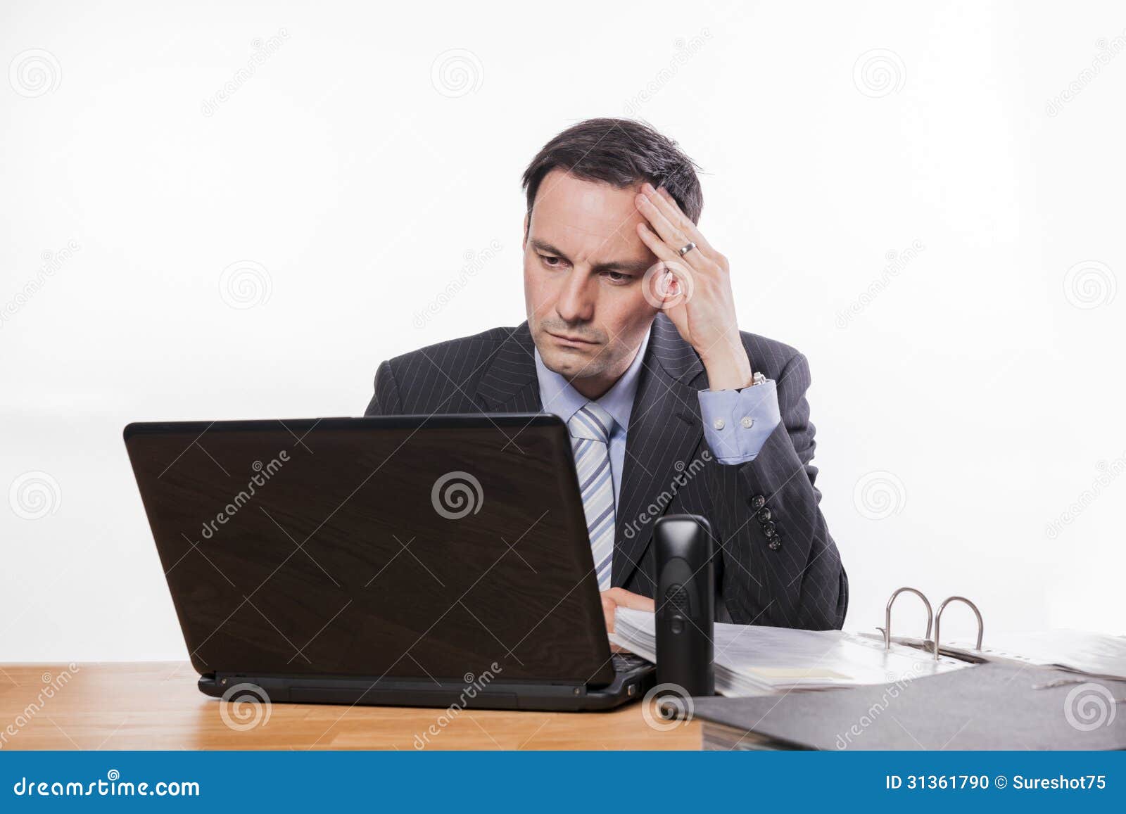 Stressed Manager Too Much Work Stock Photo - Image of aggressive, phone ...