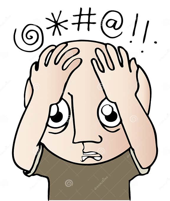 Stressed Out stock vector. Illustration of discouraged - 10604973