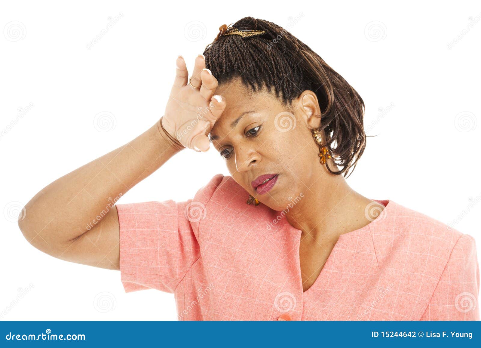 Stressed Out stock photo. Image of black, american, cornrows - 15244642
