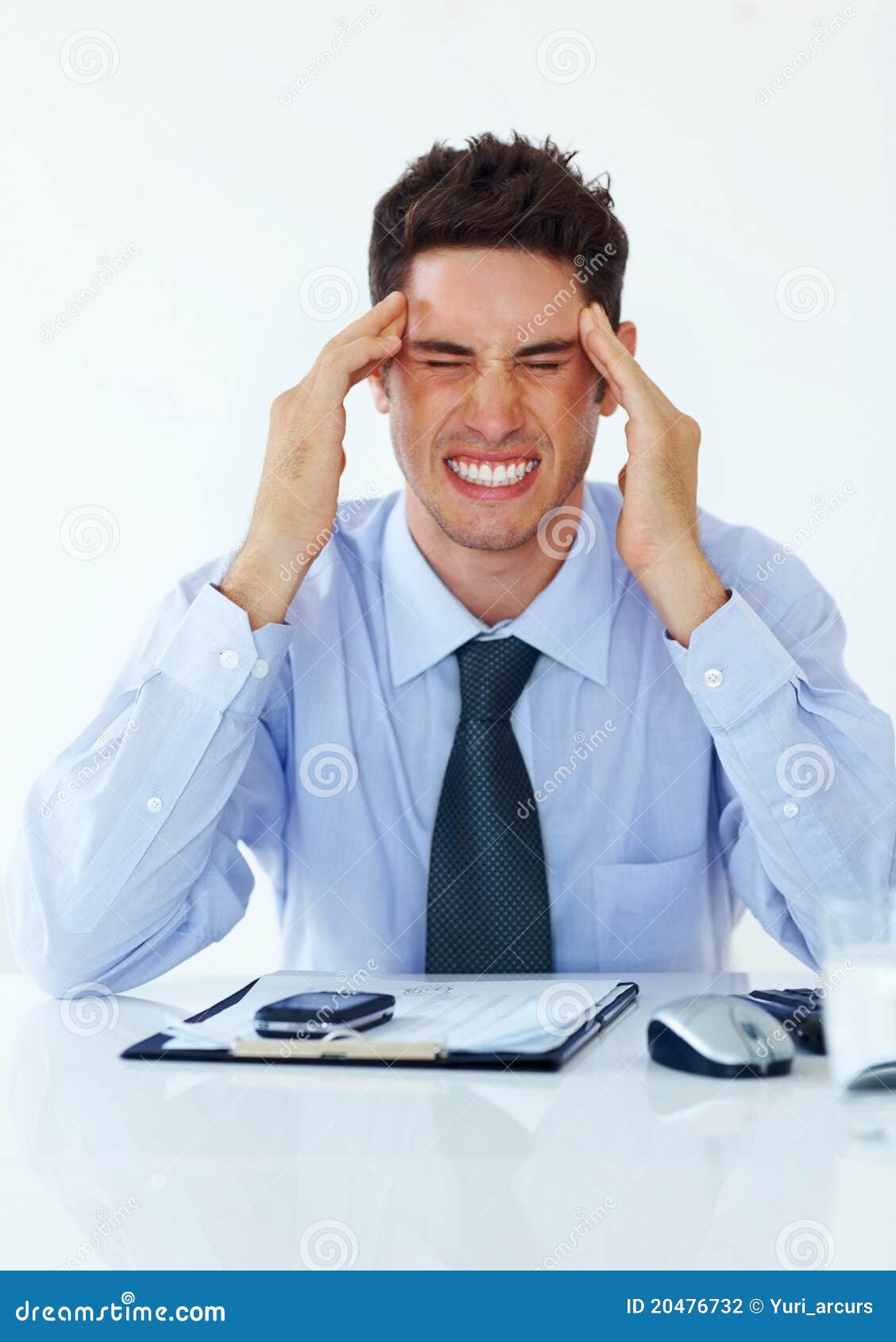 Stressed out business man stock photo. Image of paper - 20476732