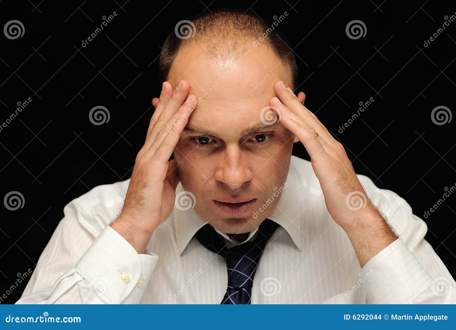 Stressed out business man stock photo. Image of background - 6292044