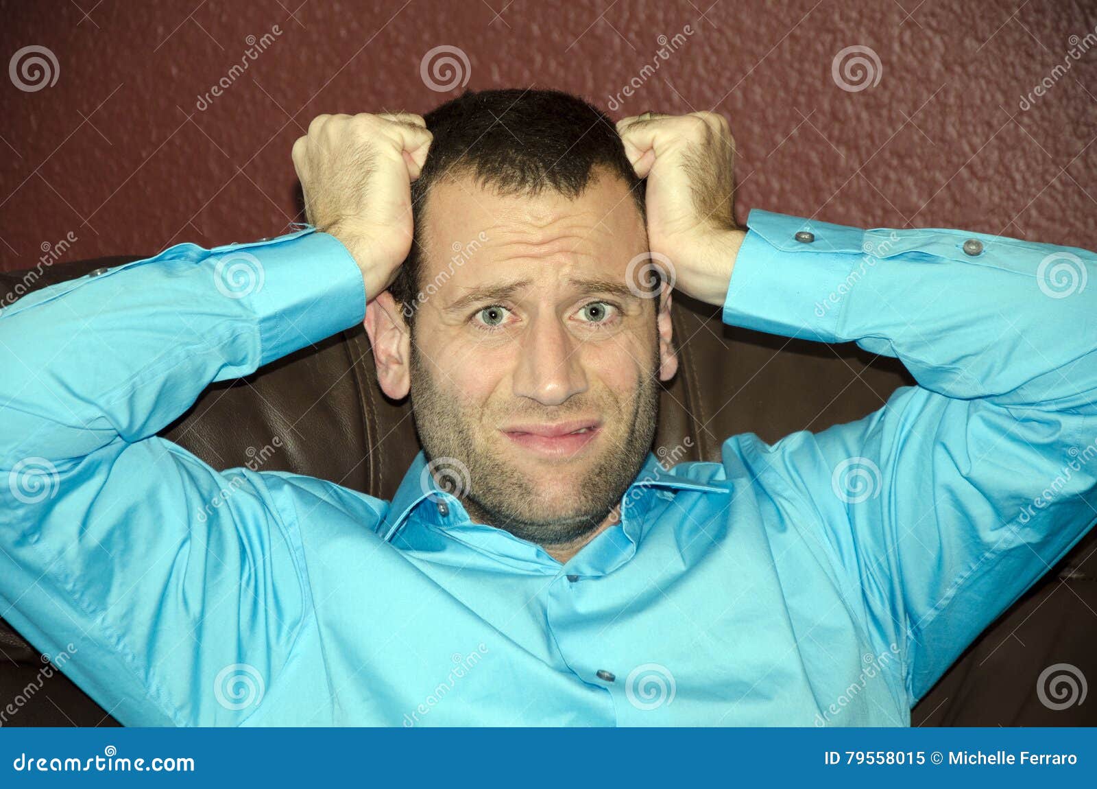 Stressed out business man. stock image. Image of employment - 79558015