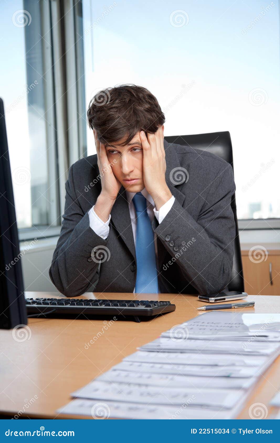 Stressed Out Businessman stock photo. Image of exhausted - 22515034