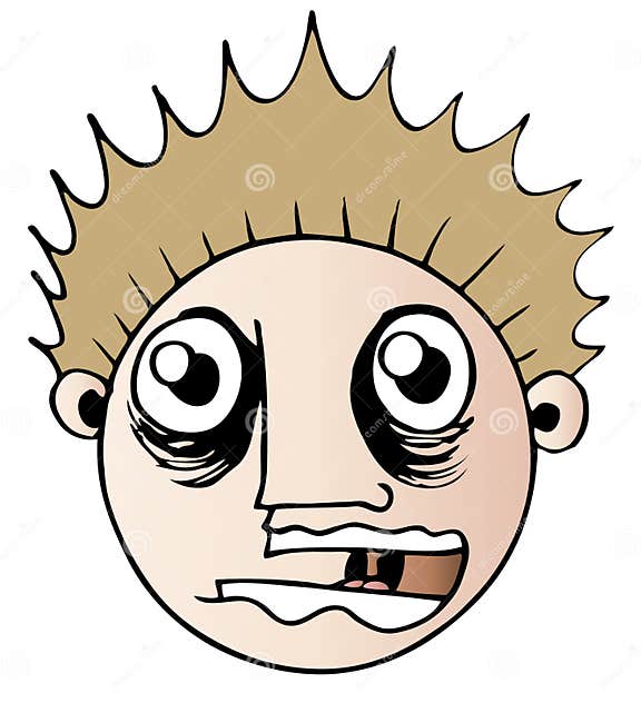 Stressed Out Face stock vector. Illustration of unhappy - 10604734