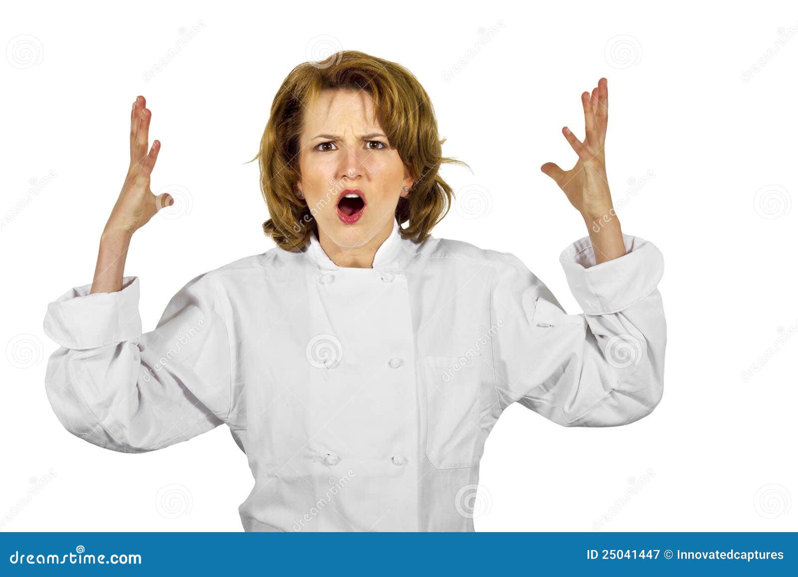 Stressed out female chef stock image. Image of occupation - 25041447