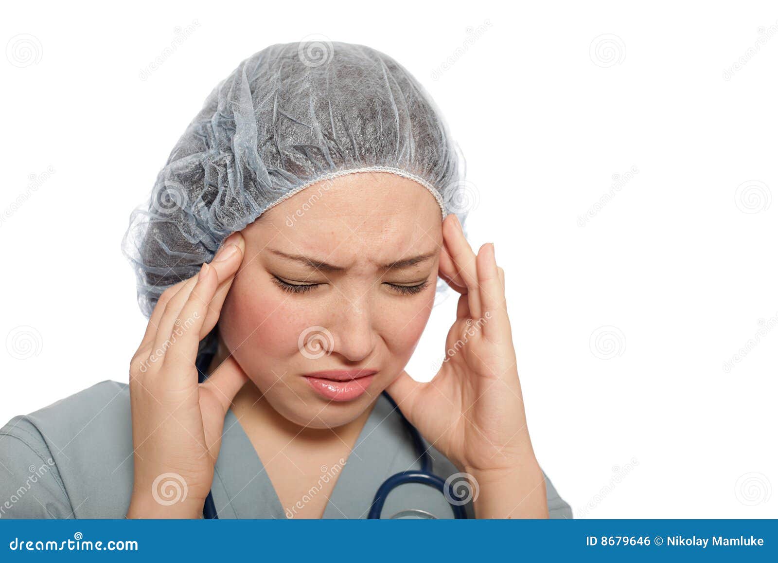 Stressed out nurse stock photo. Image of alone, fear, confusion - 8679646