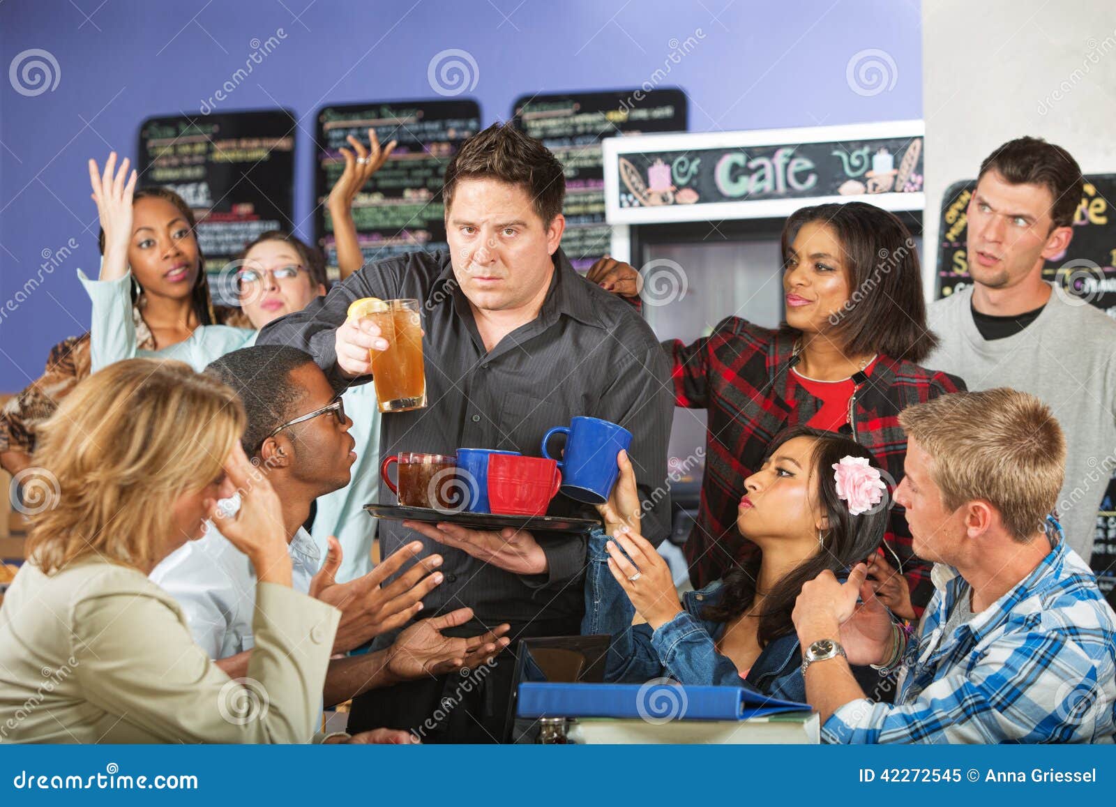 Stressed Out Waiter stock image. Image of ethnic, annoyed - 42272545