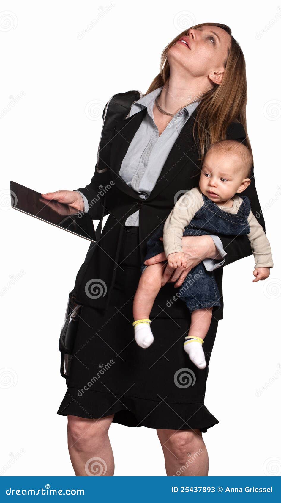 Stressed Out Working Mom stock image. Image of latina - 25437893