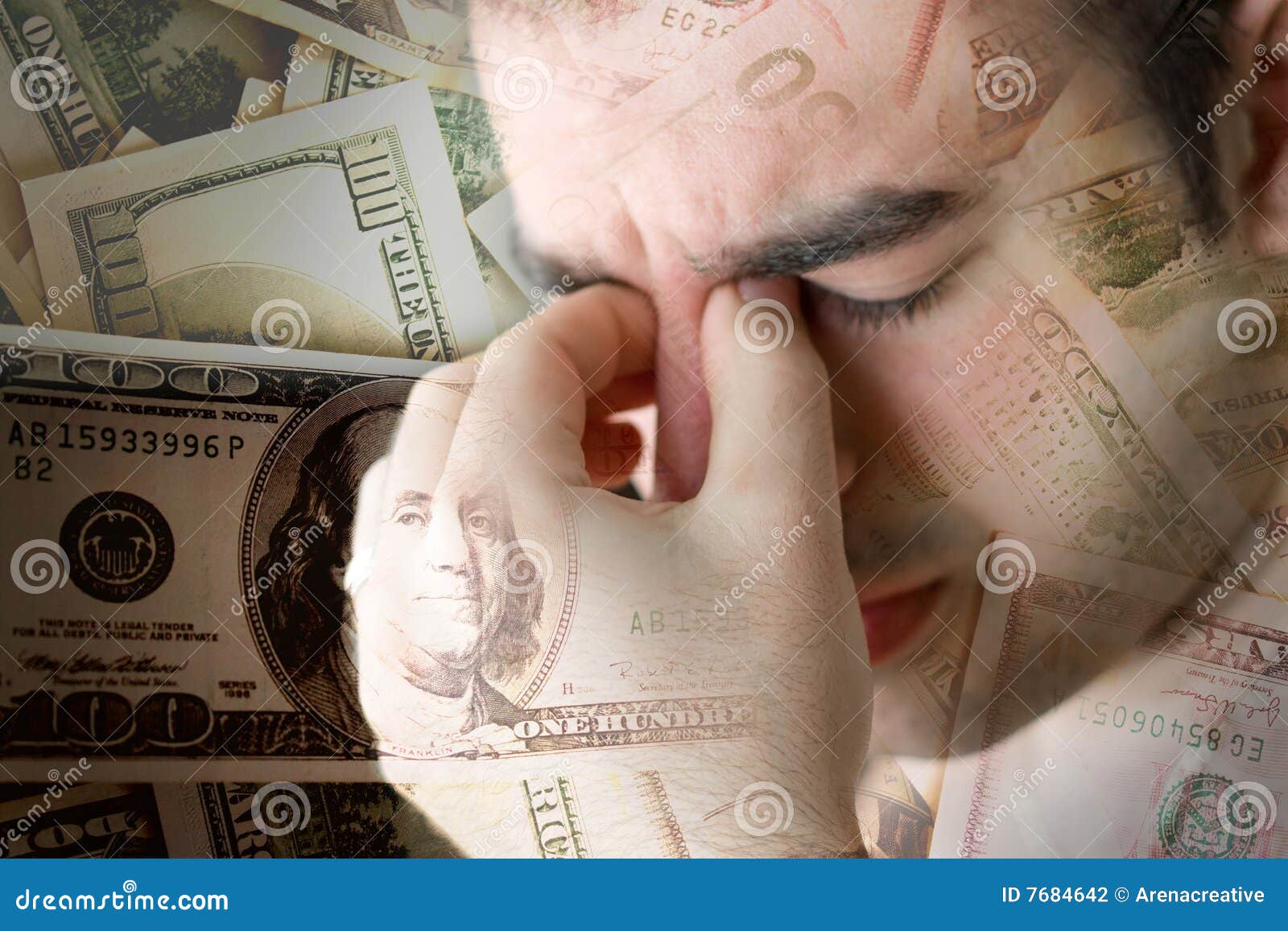 Stressed Over Money stock photo. Image of downturn, bankruptcy - 7684642