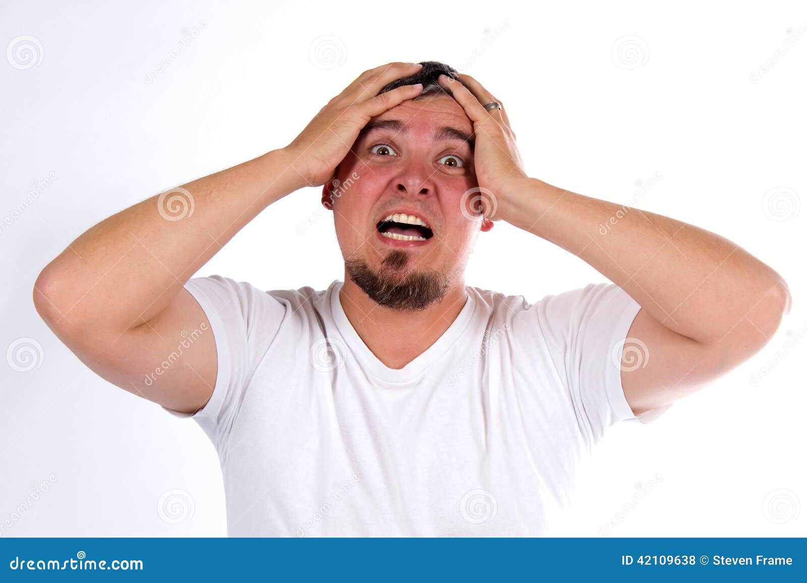 Stressed and Overwhelmed stock photo. Image of anxiety - 42109638