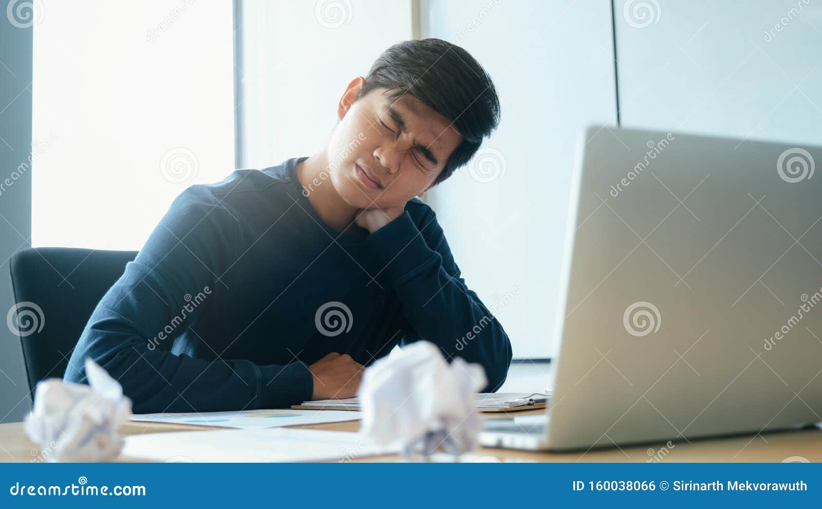 Stressed Overwork Business Man in the Office Stock Photo - Image of ...