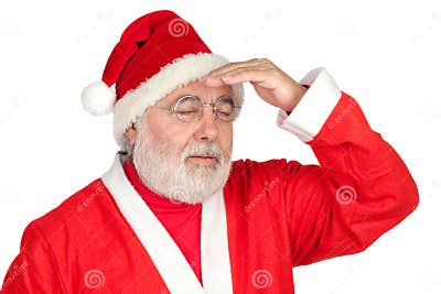 Stressed Santa Claus stock photo. Image of claus, christmas - 16040754