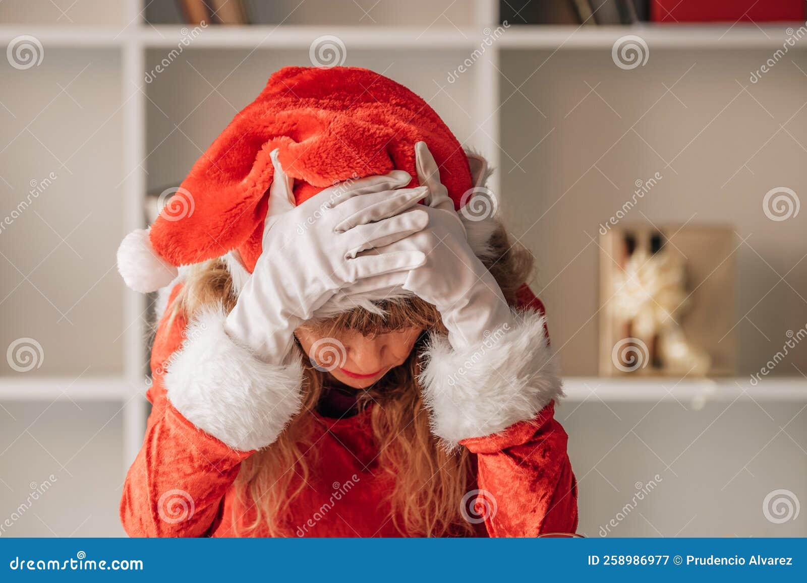 Stressed santa claus stock image. Image of problem, december - 258986977