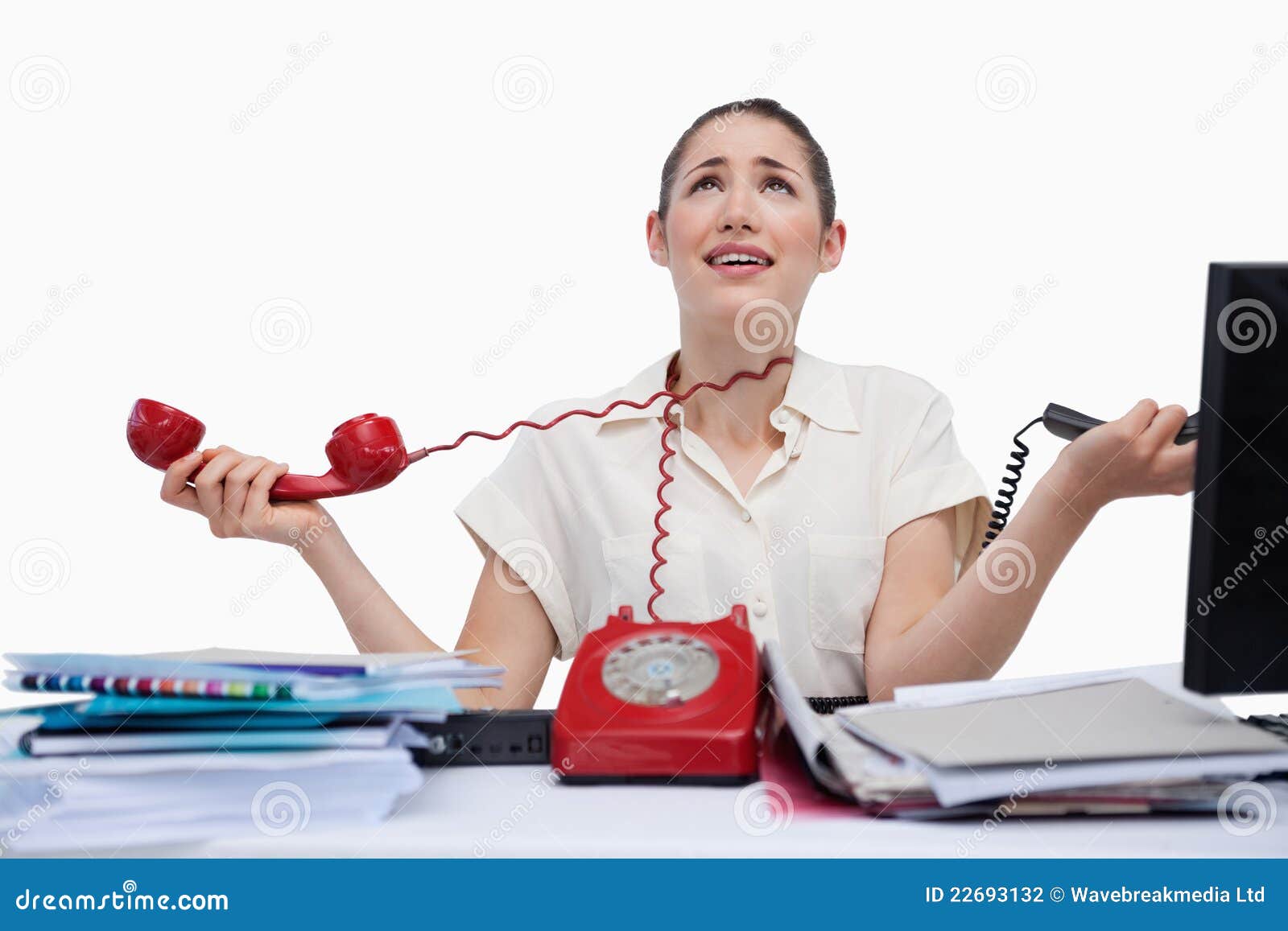 Office Space Secretary Answering Phone