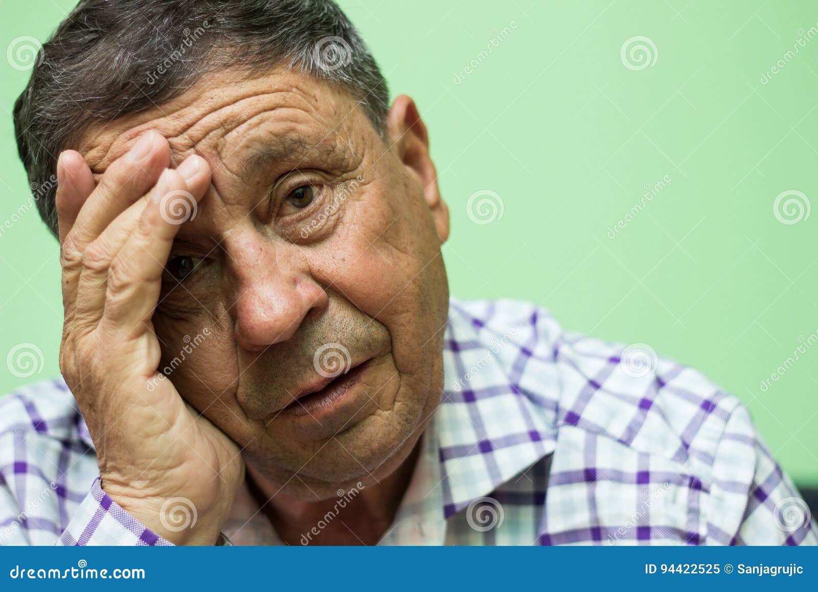 Stressed senior man stock image. Image of illness, blank - 94422525