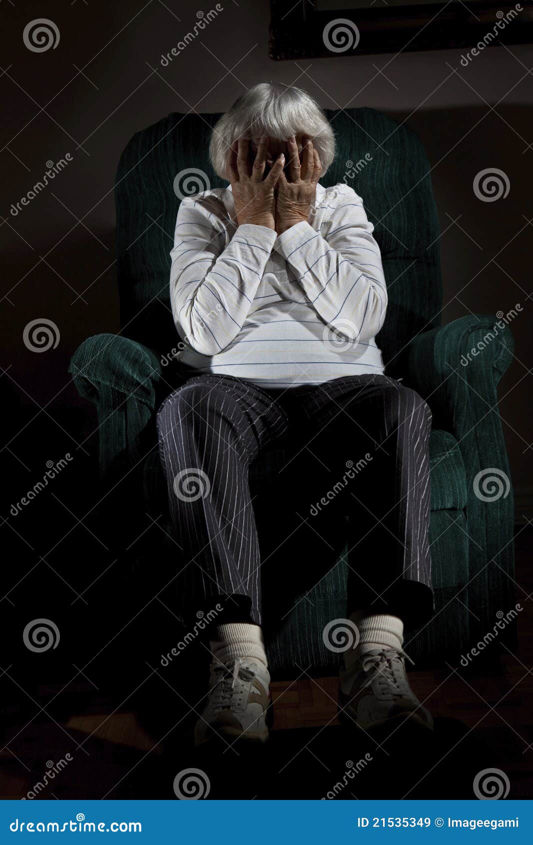 Stressed senior woman stock image. Image of displeasure - 21535349