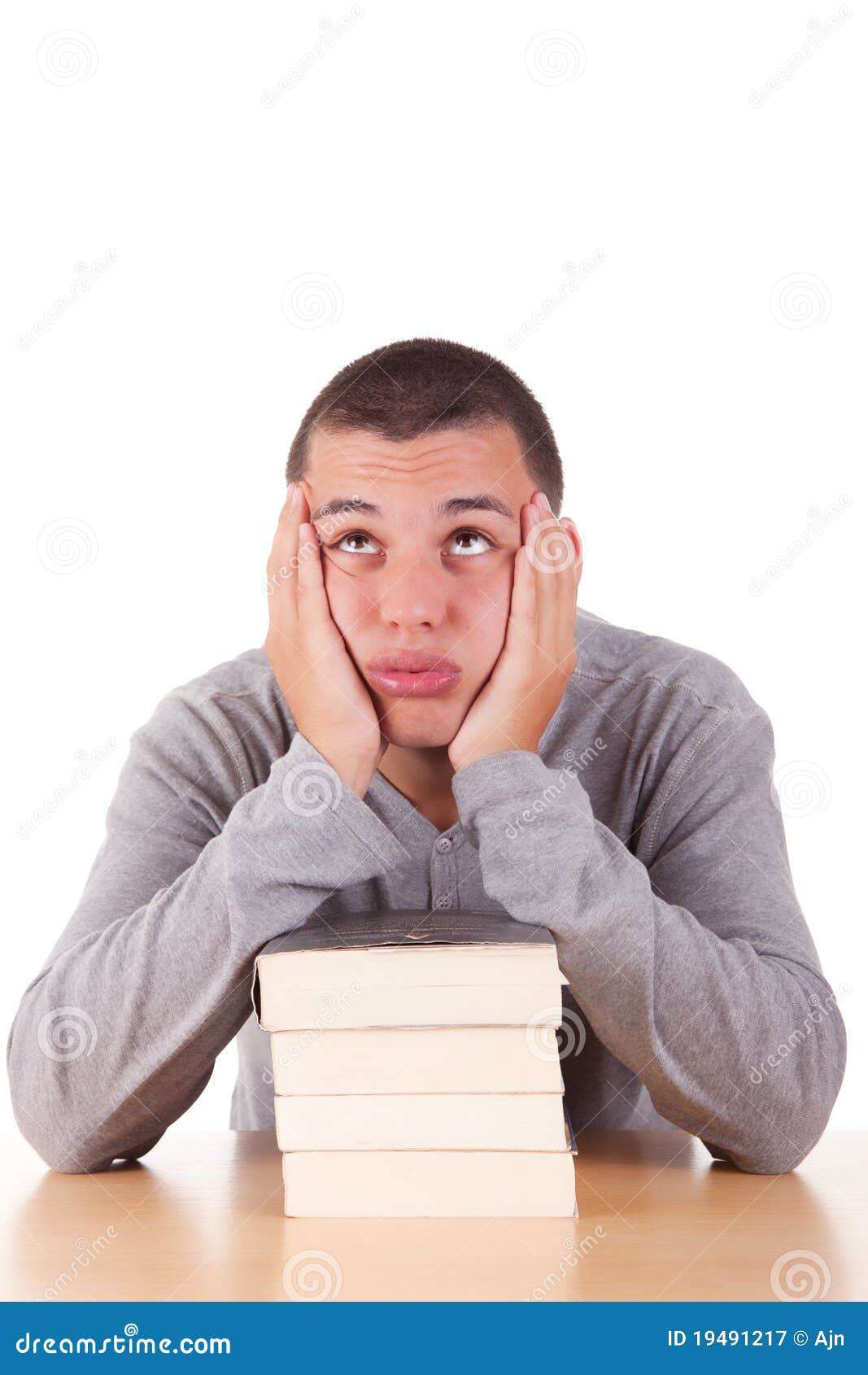 Stressed Student stock image. Image of sick, panic, isolated - 19491217