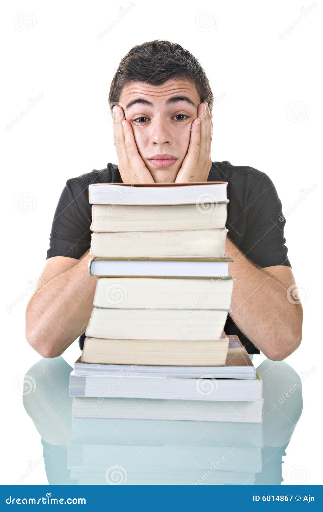 Stressed Student stock image. Image of overwhelmed, college - 6014867