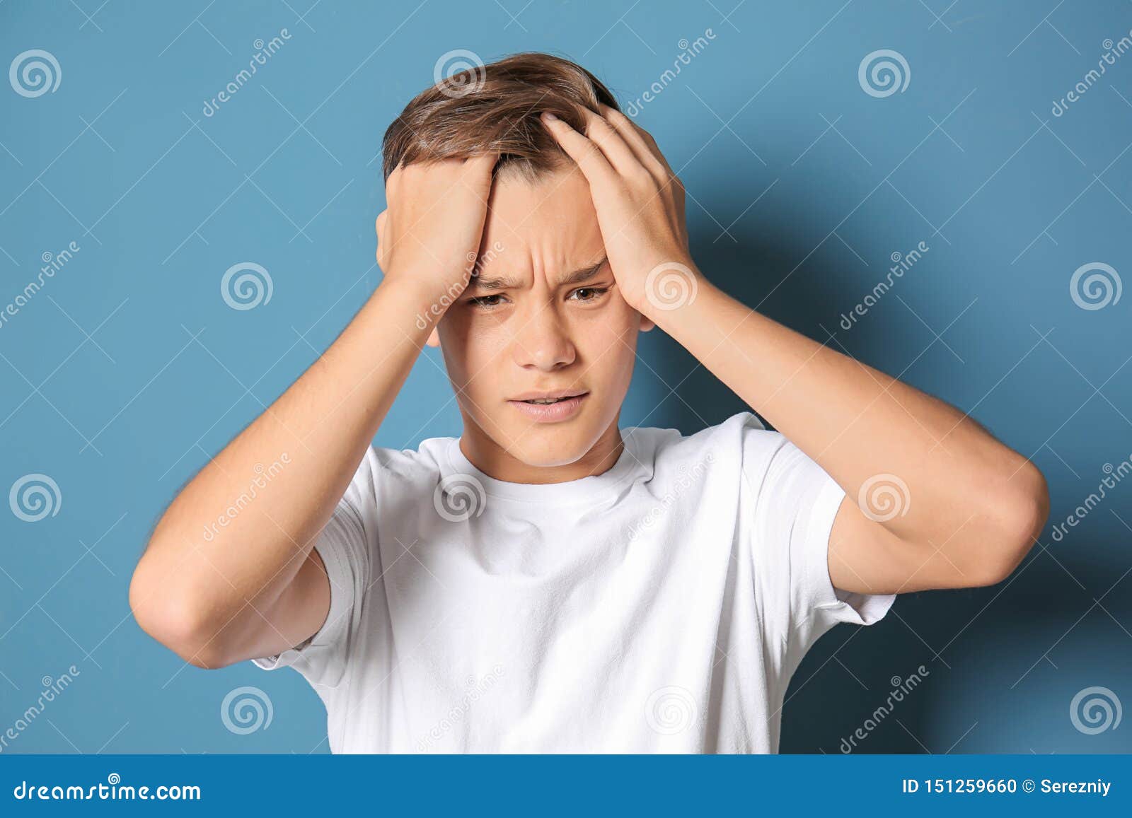 Stressed Teenage Girl Being Bullied Online Whilst Gaming At Home Stock ...