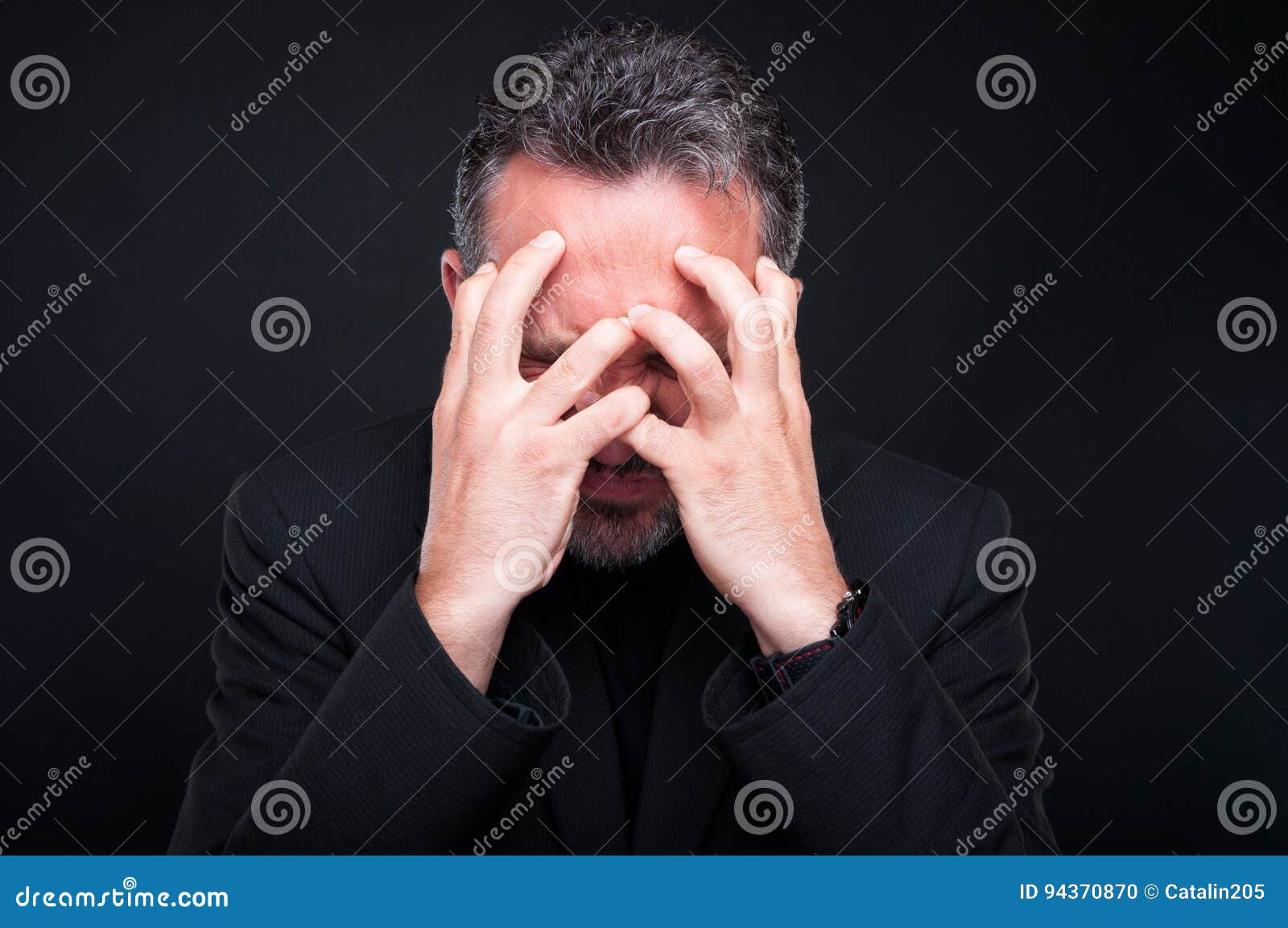 Angry Tensed Man Wants To Strangle Someone, Stretch Out Hands To Choke ...