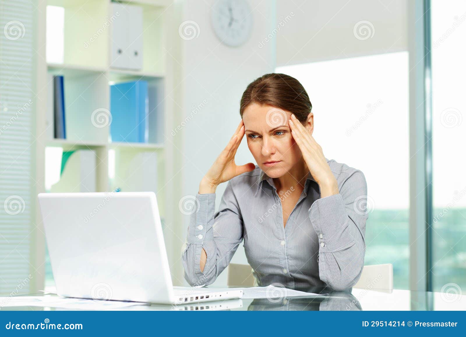 Stressed and tired stock photo. Image of problem, laptop - 29514214