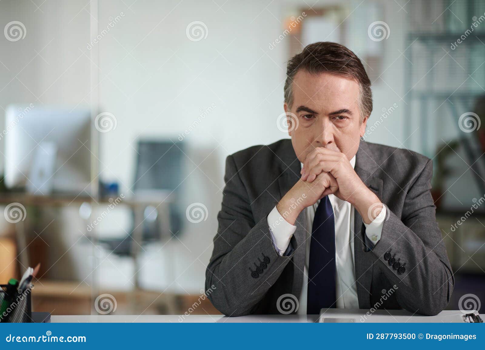 Stressed Tired Lawyer stock photo. Image of portrait - 287793500