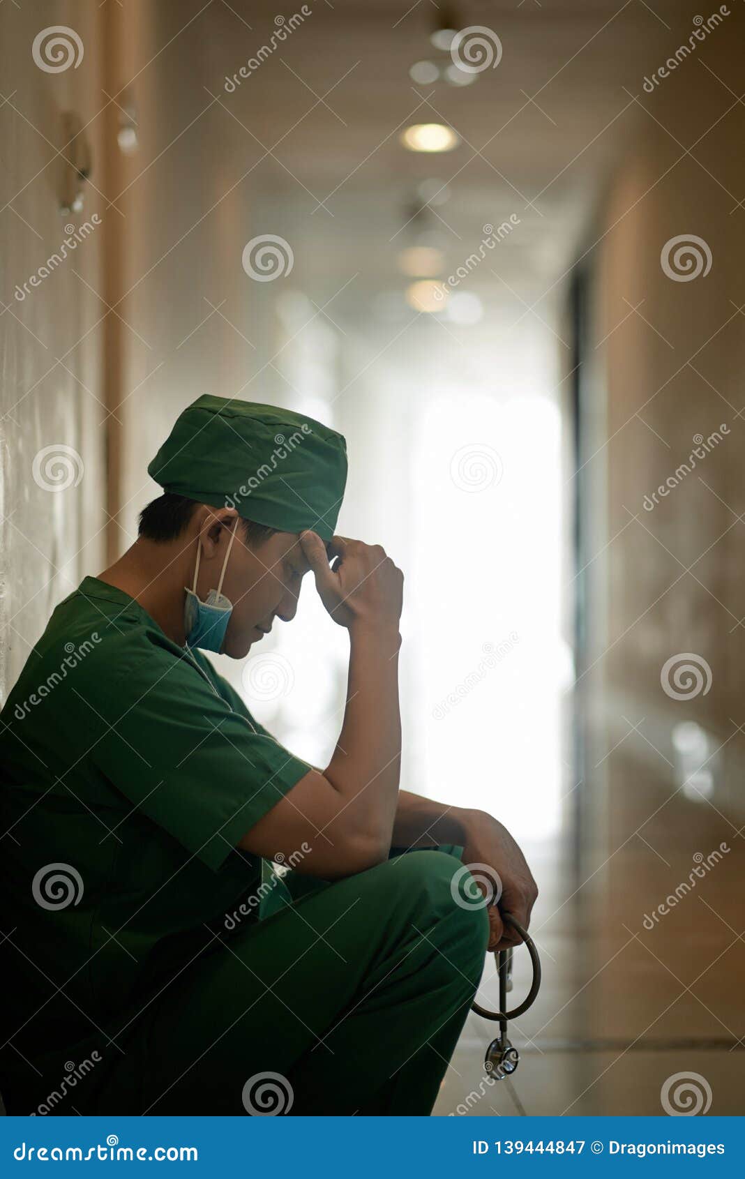 After difficult surgery stock image. Image of corridor - 139444847